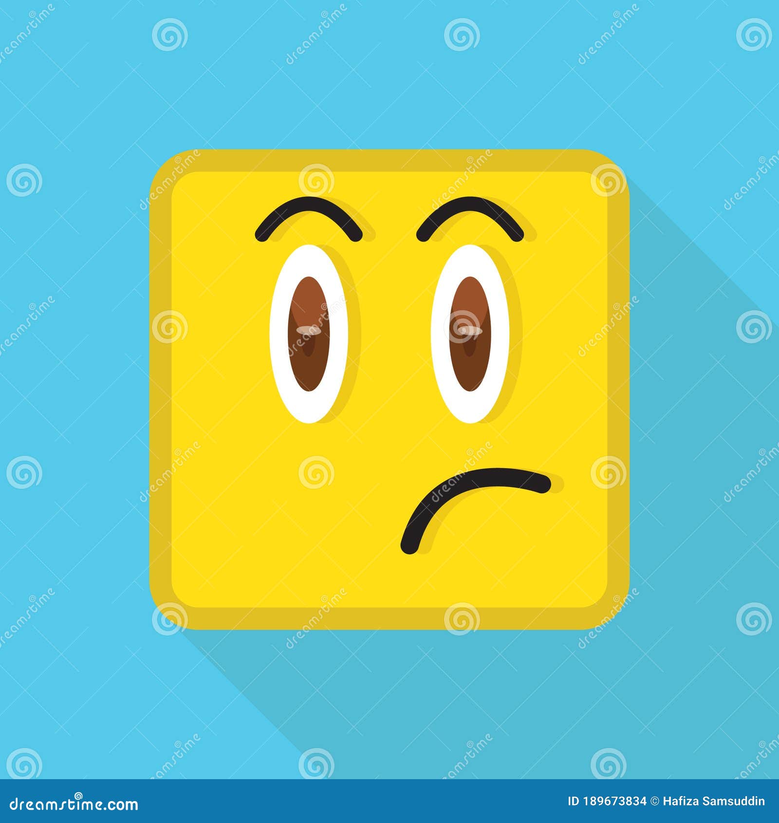 Emoticon Looking Dissatisfied. Vector Illustration Decorative Design ...