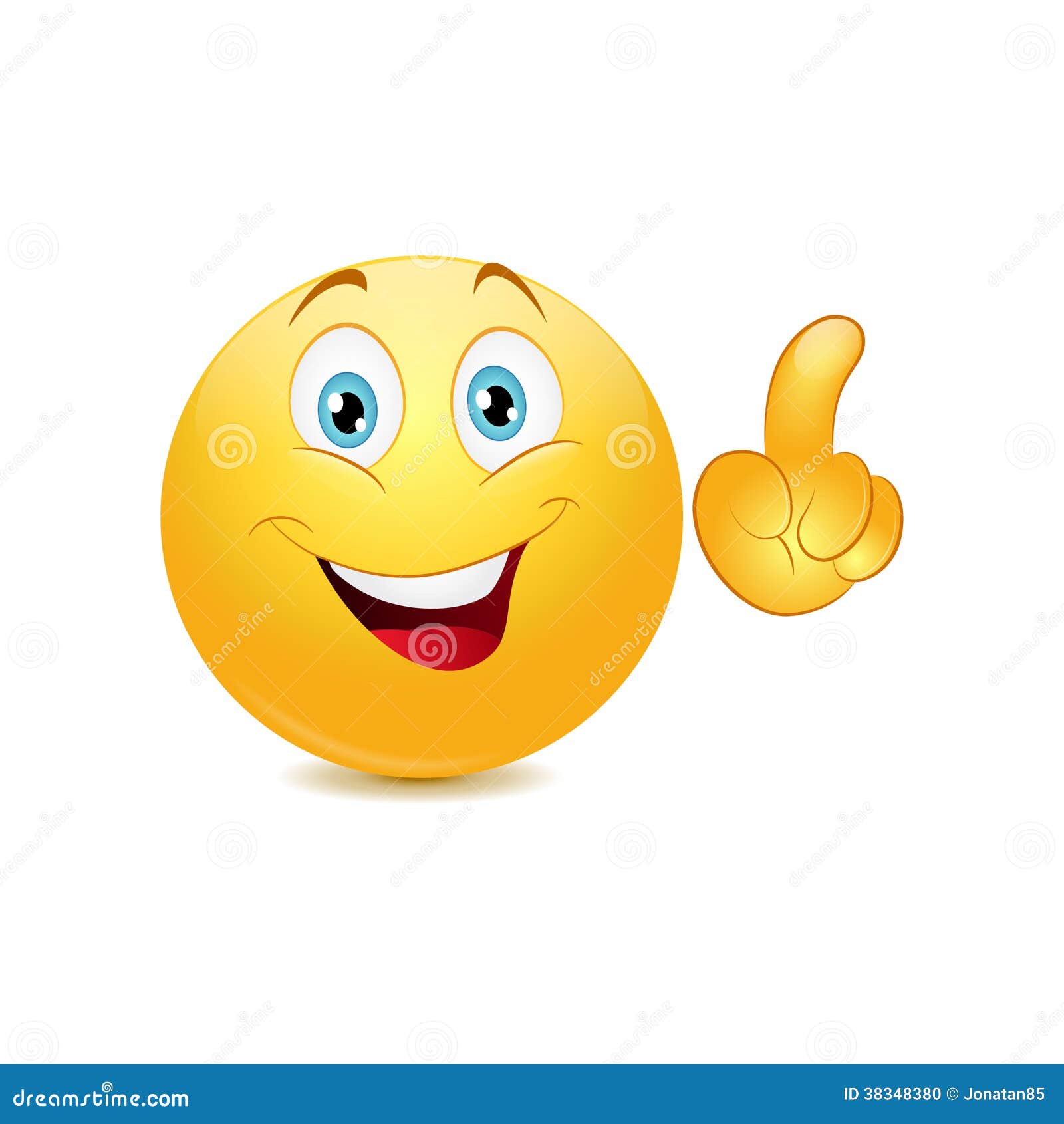 Emoticon making a point stock vector. Illustration of emotion - 38348380