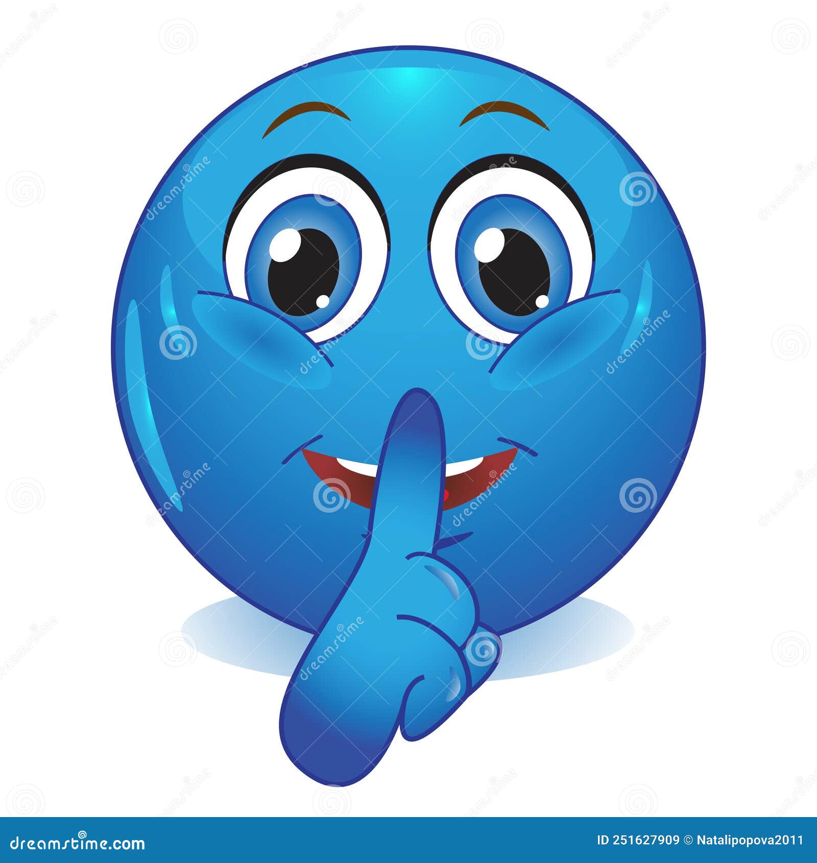 Emoticon Making Silence Sign Stock Vector - Illustration of silence ...