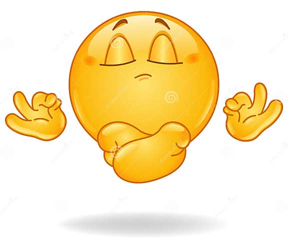 Emoticon Meditating ilustración del vector. Ilustración de piernas ...