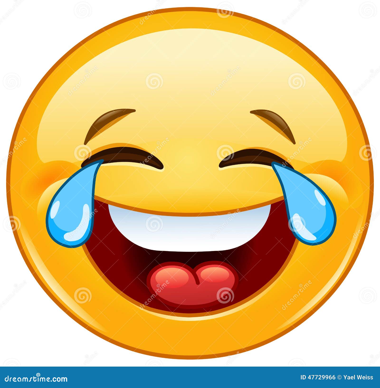 Emoticon Mit Rissen Der Freude Vektor Abbildung - Illustration von ...