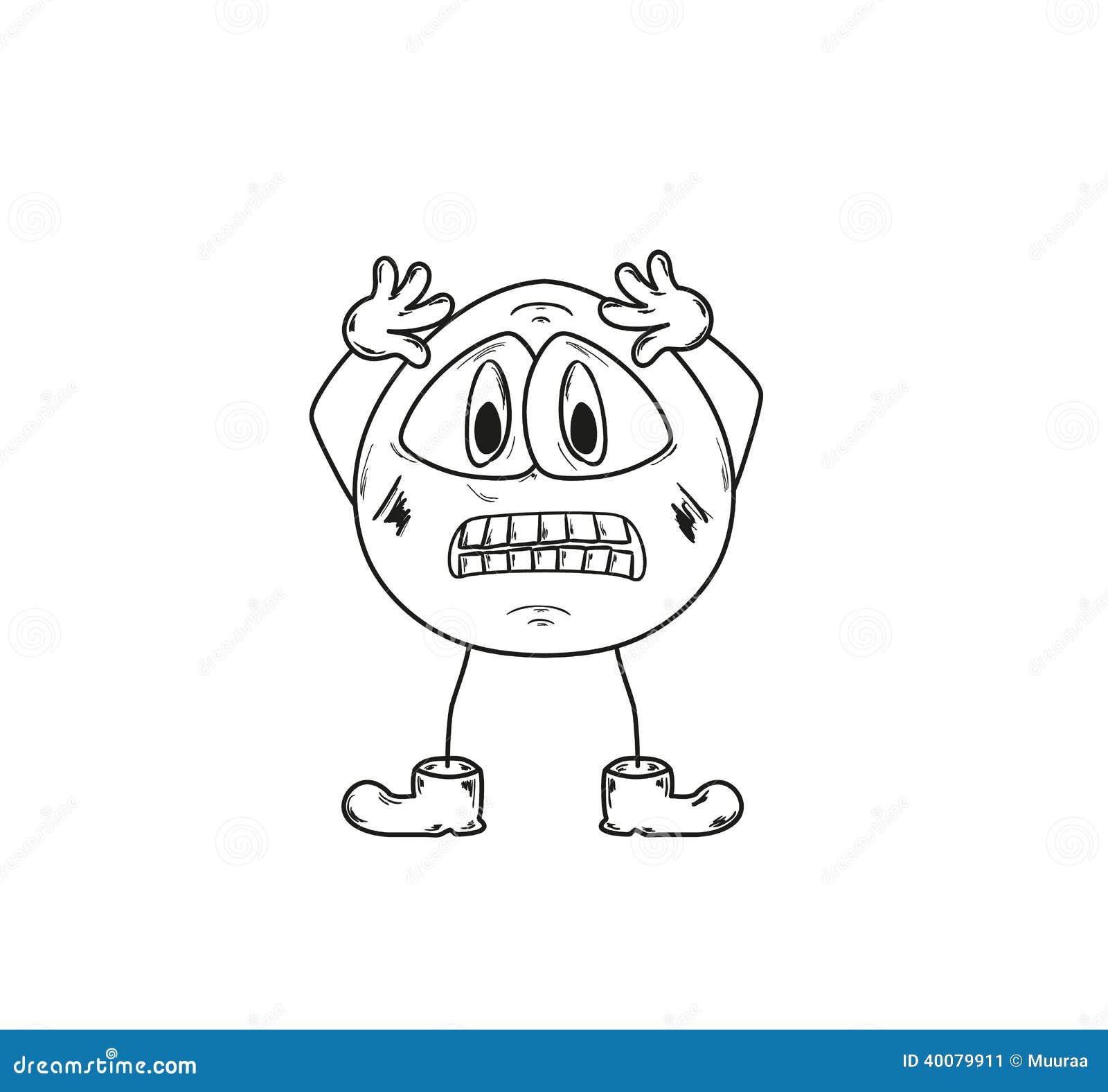 Panic Emoticon Cartoon Vector | CartoonDealer.com #18478365