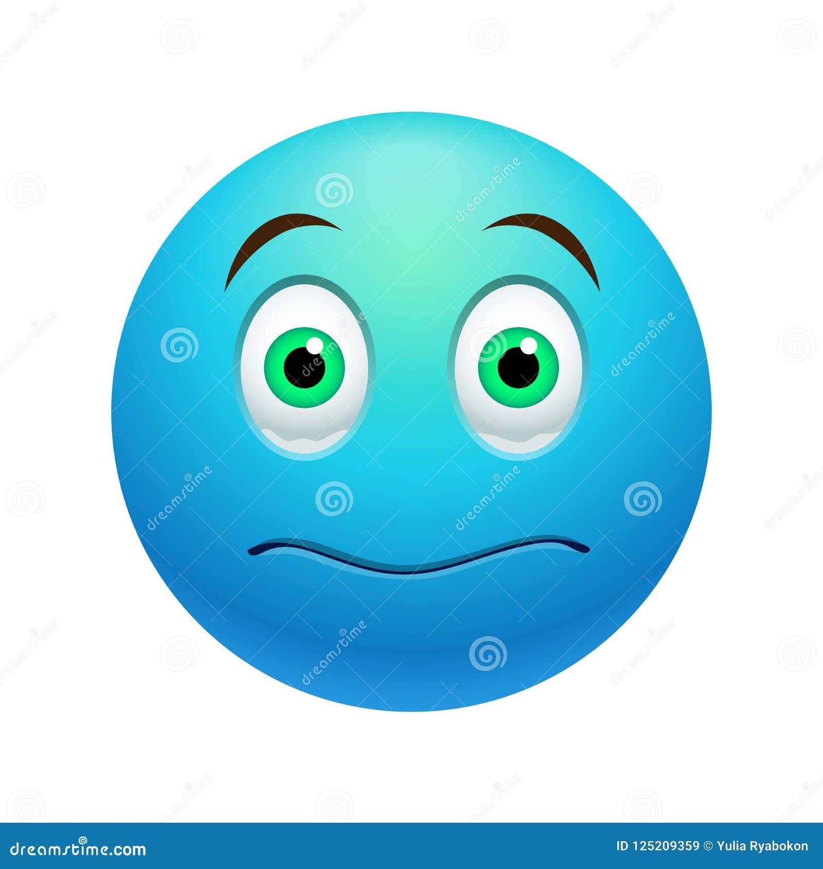 Emoticon pasmado stock de ilustración. Ilustración de tono - 125209359