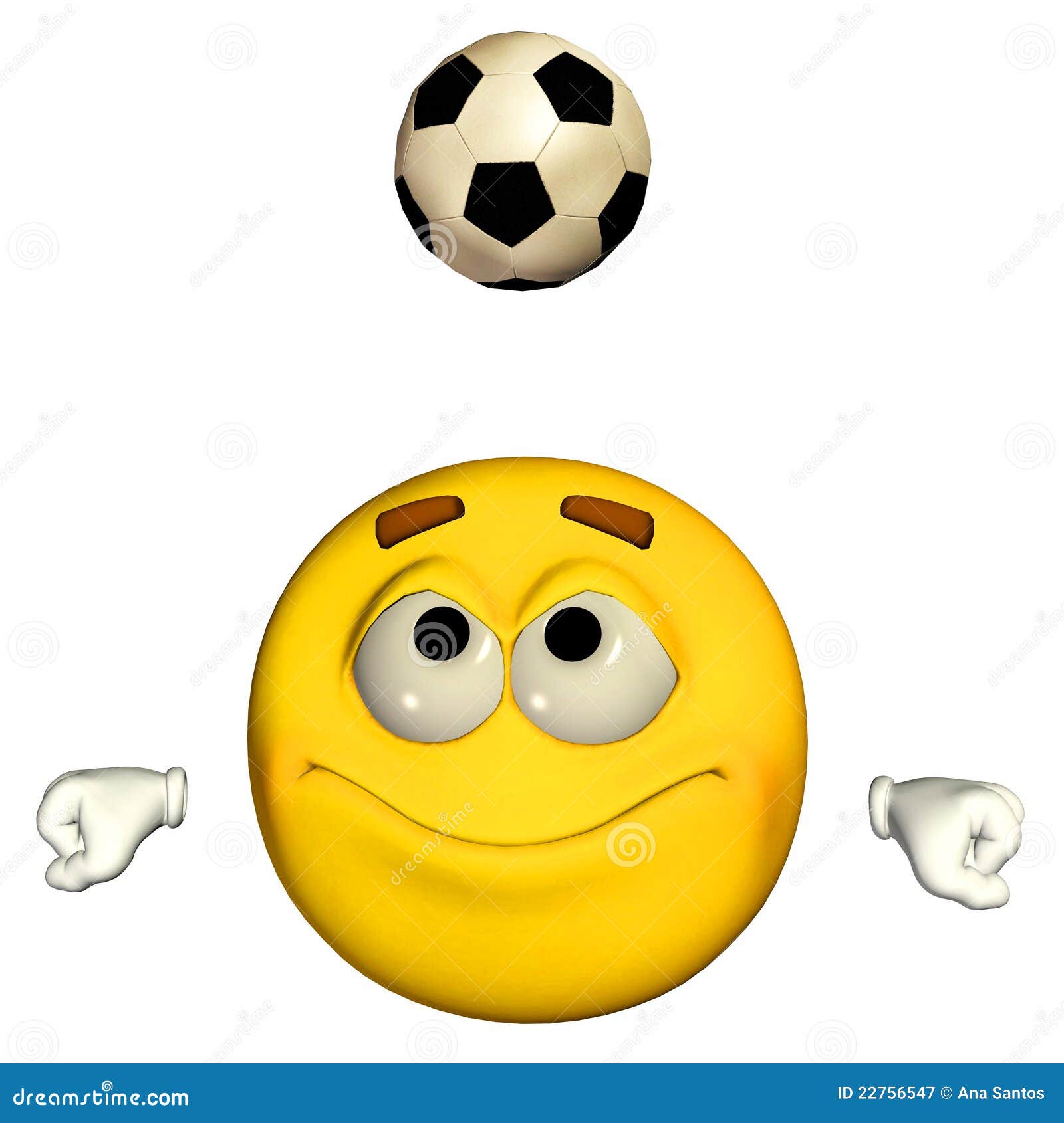 Emoticon - Playing Football / Soccer Stock Illustration - Illustration ...
