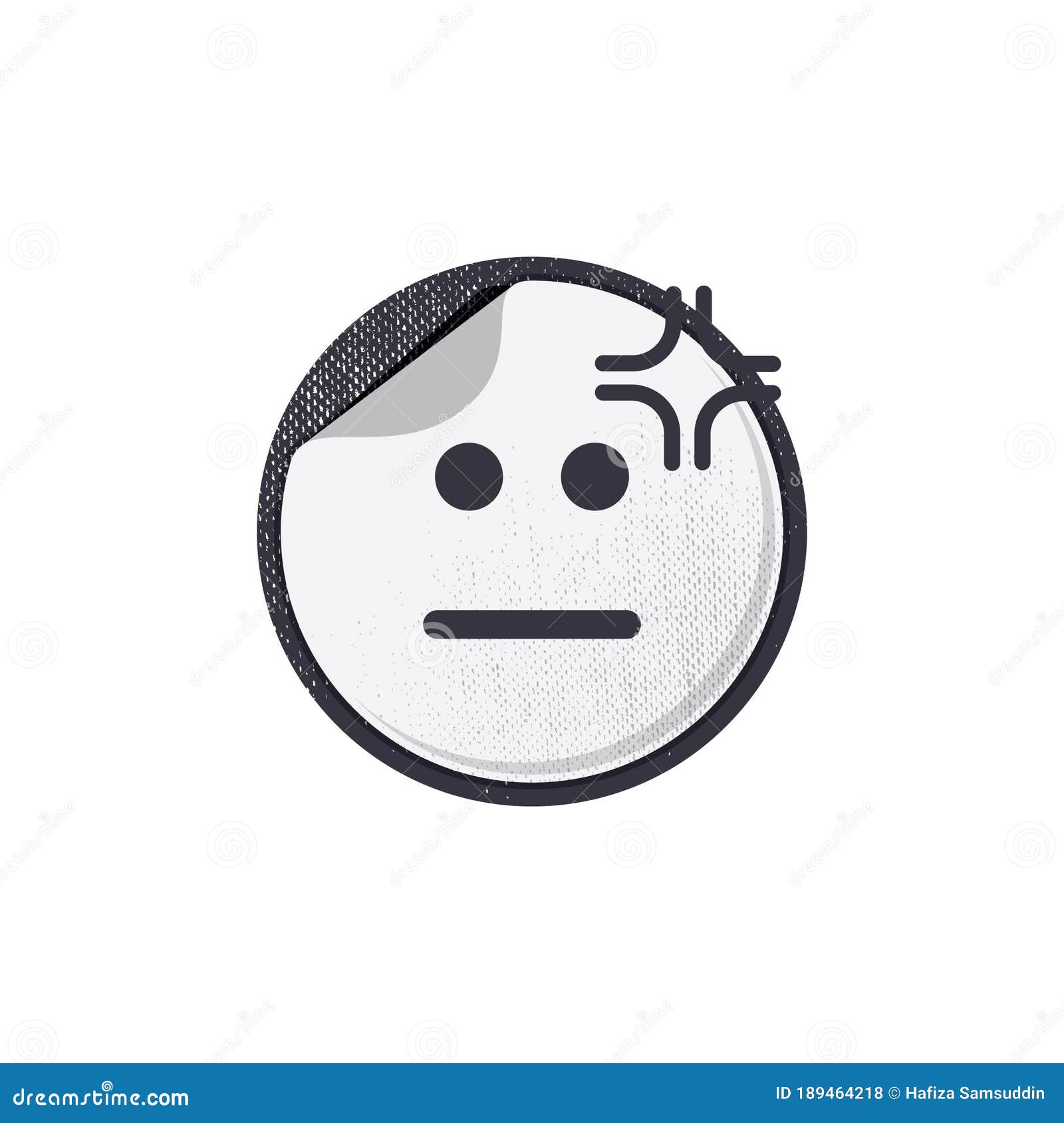 Emoticon with Popping Vein. Vector Illustration Decorative Design Stock ...