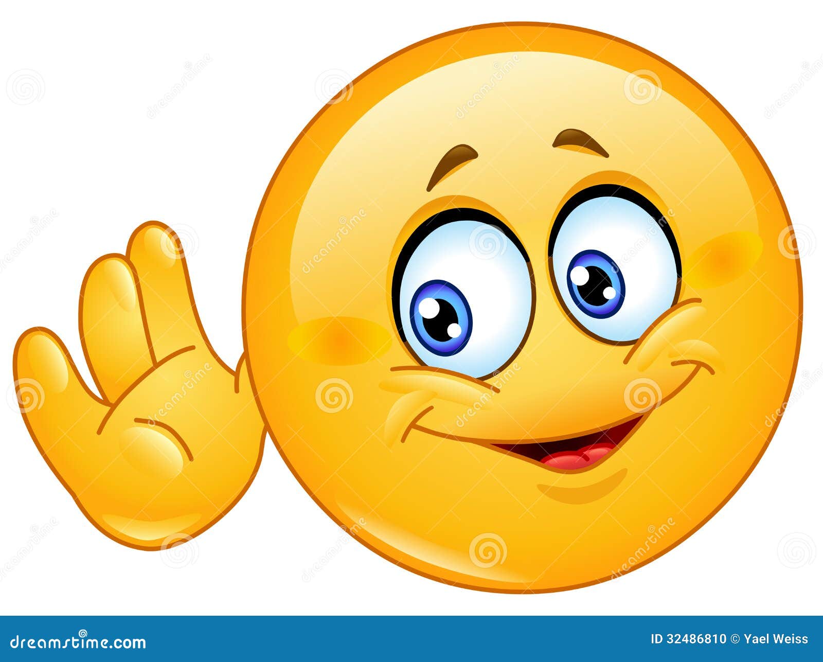 Emoticon Que Escucha Foto de archivo - Imagen: 32486810