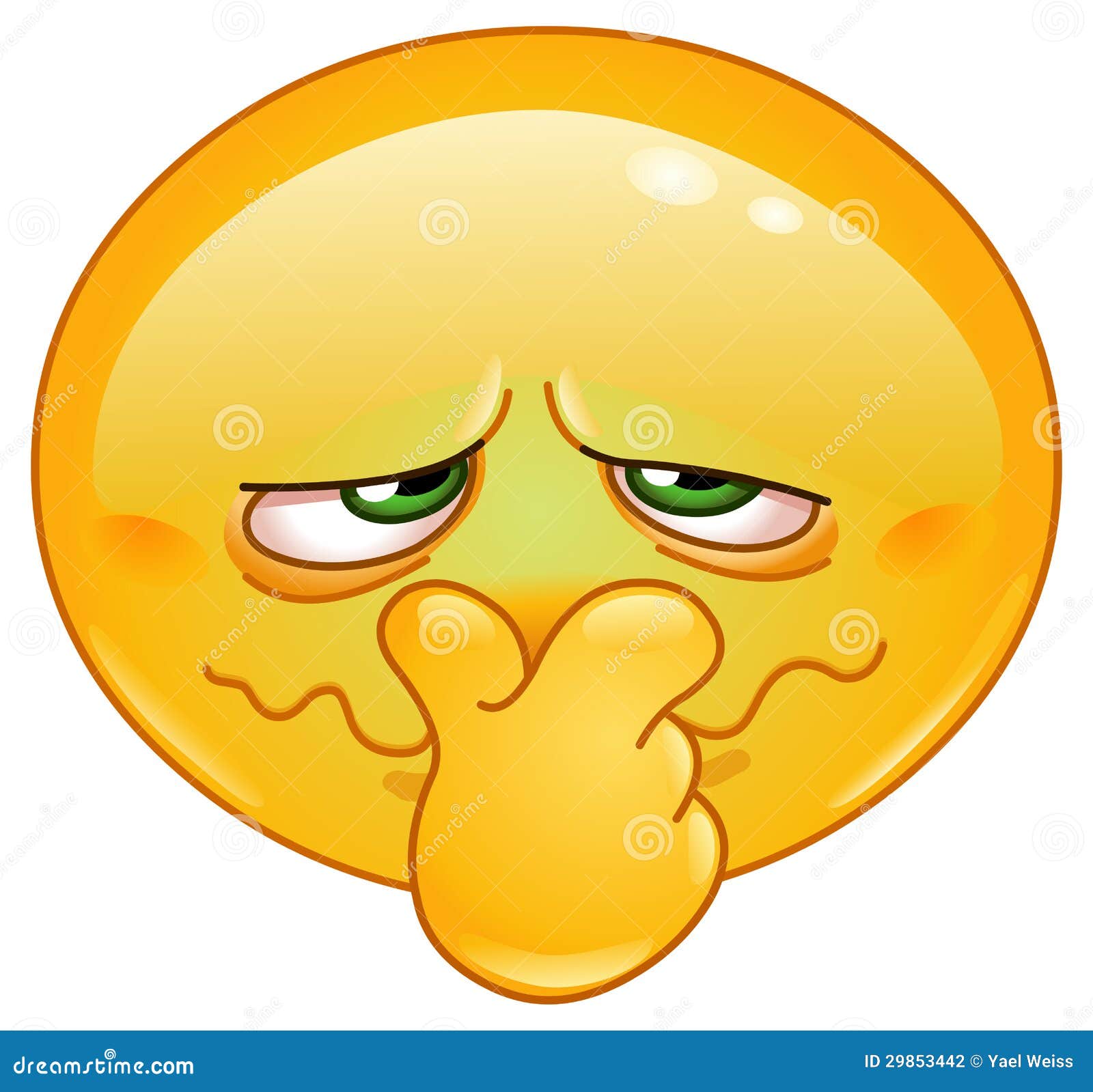 Emoticon do cheiro mau ilustração do vetor. Ilustração de nariz - 29853442