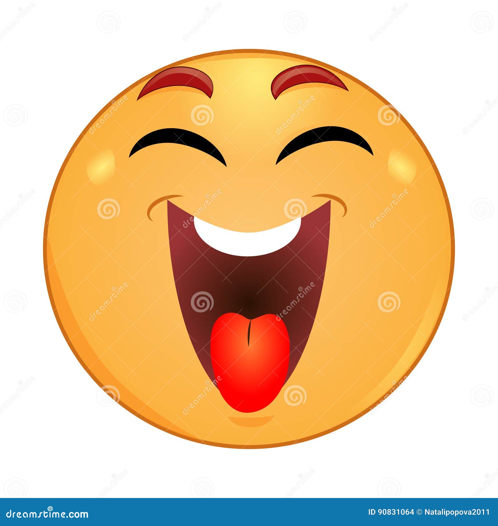 Emoticon Que Ri Com Olhos Fechados Ilustração do Vetor - Ilustração de ...