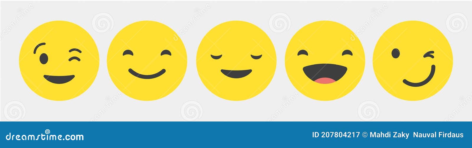Emoticon Reaction Set Design Collection - Vector Stock Vector ...
