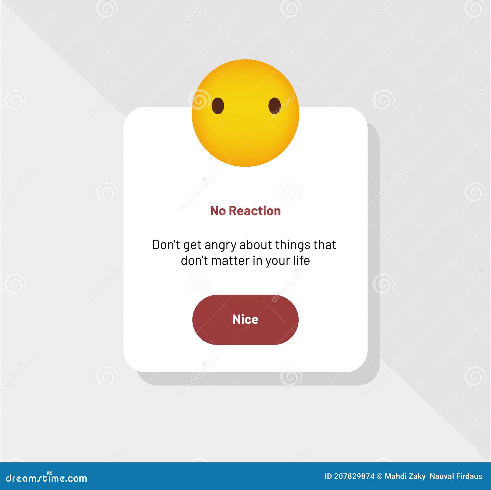 Emoticon Reaction, Silent Greeting Card - Vector Stock Vector ...