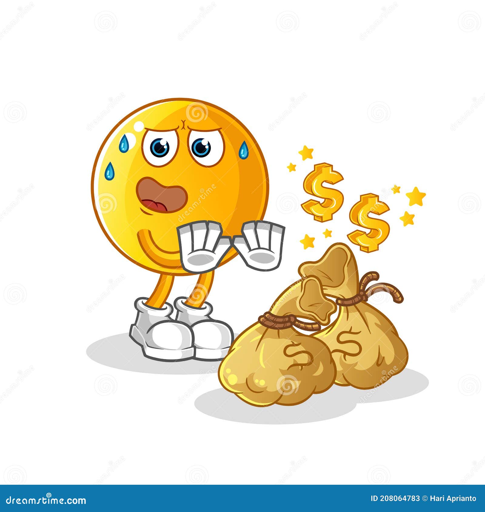 Emoticon Refuse Money Illustration. Character Vector Stock Vector ...