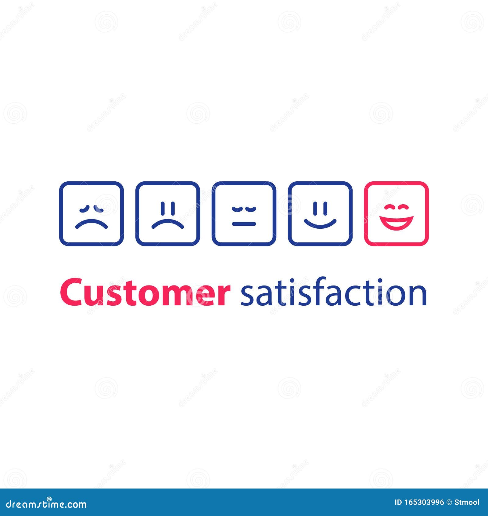 Emoticon in a Row, Rating Concept, Customer Service, Feedback Survey ...