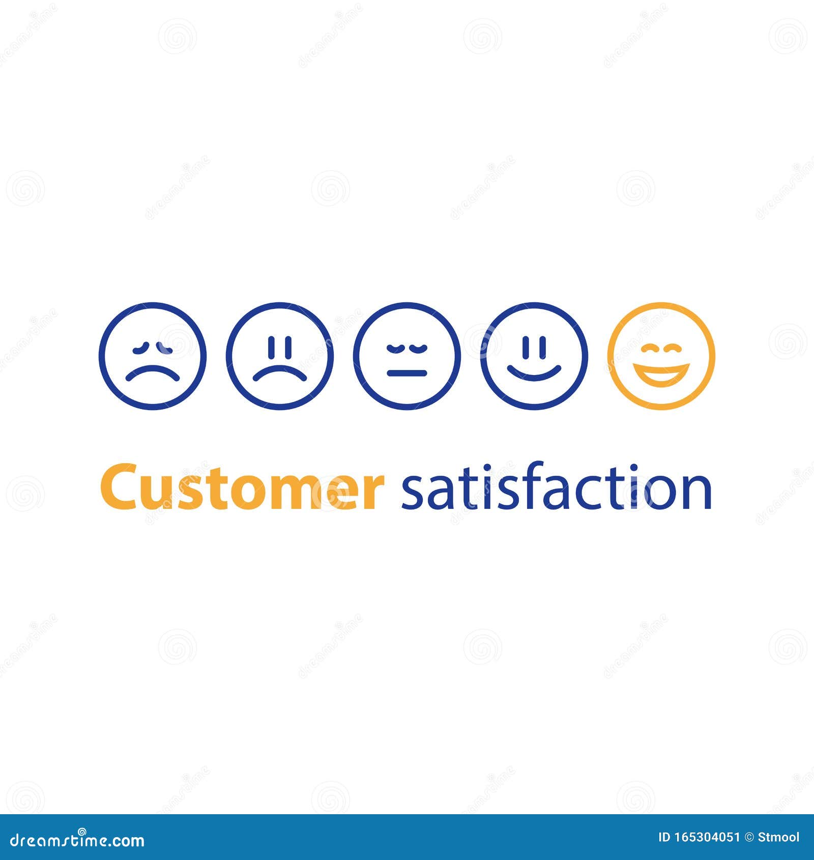 Emoticon in a Row, Rating Concept, Customer Service, Feedback Survey ...