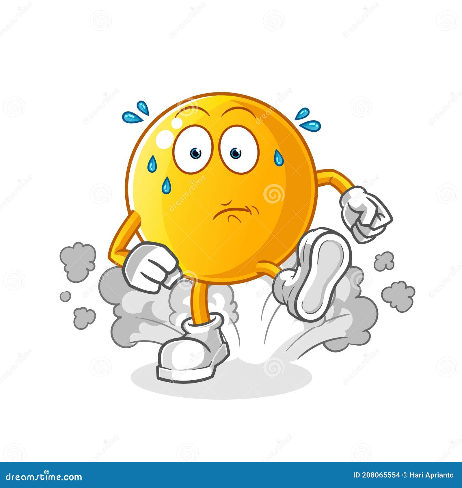 Emoticon Running Illustration. Character Vector Stock Vector ...