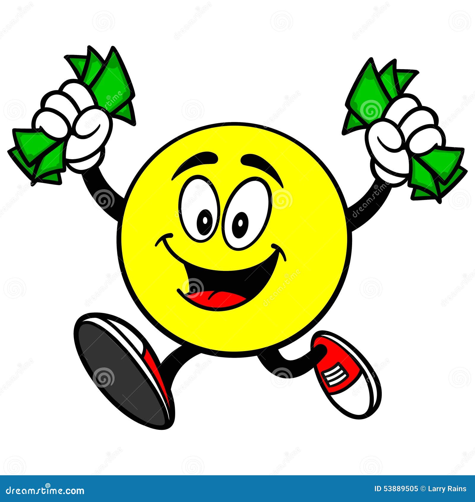 Emoticon Running Illustration. Character Vector | CartoonDealer.com ...