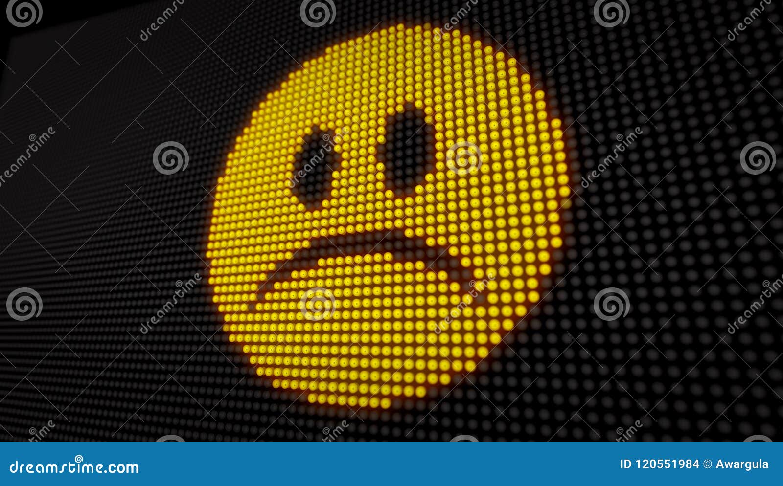 Emoticon sadness LED stock illustration. Illustration of bulb - 120551984