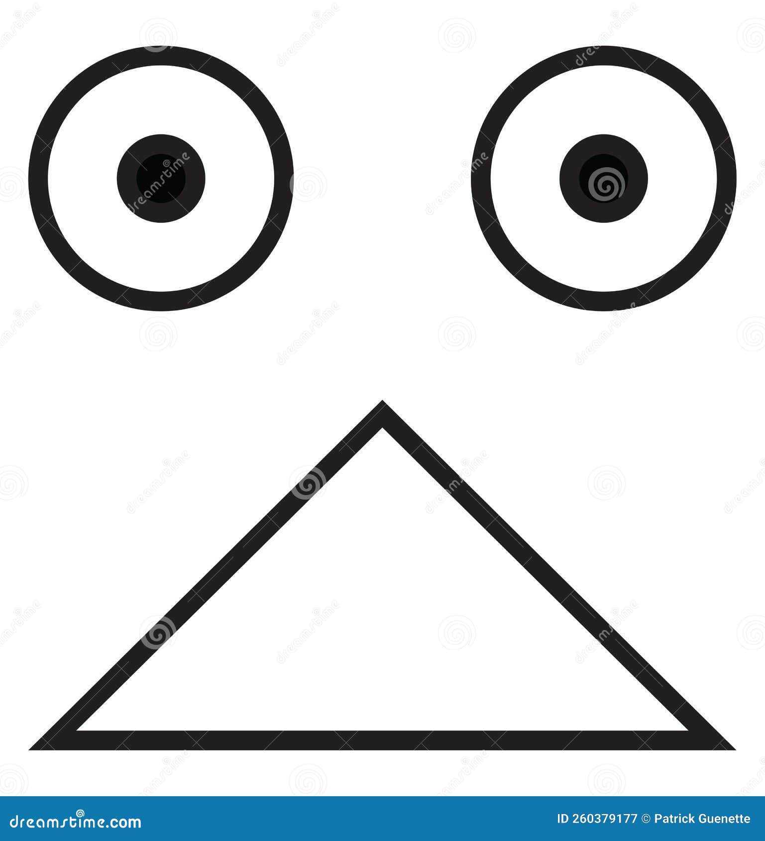 Emoticon shock face, icon stock vector. Illustration of yellow - 260379177