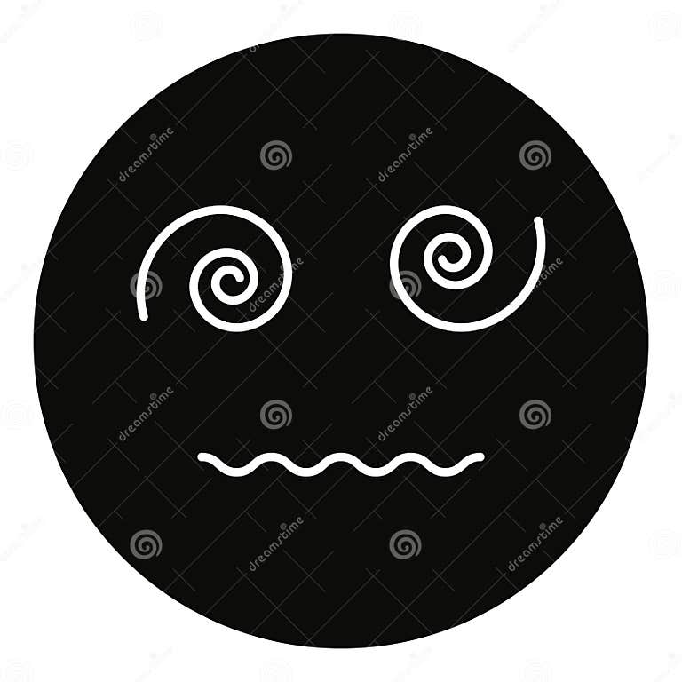 Emoticon Silhouette Isolated on White Background Stock Illustration ...