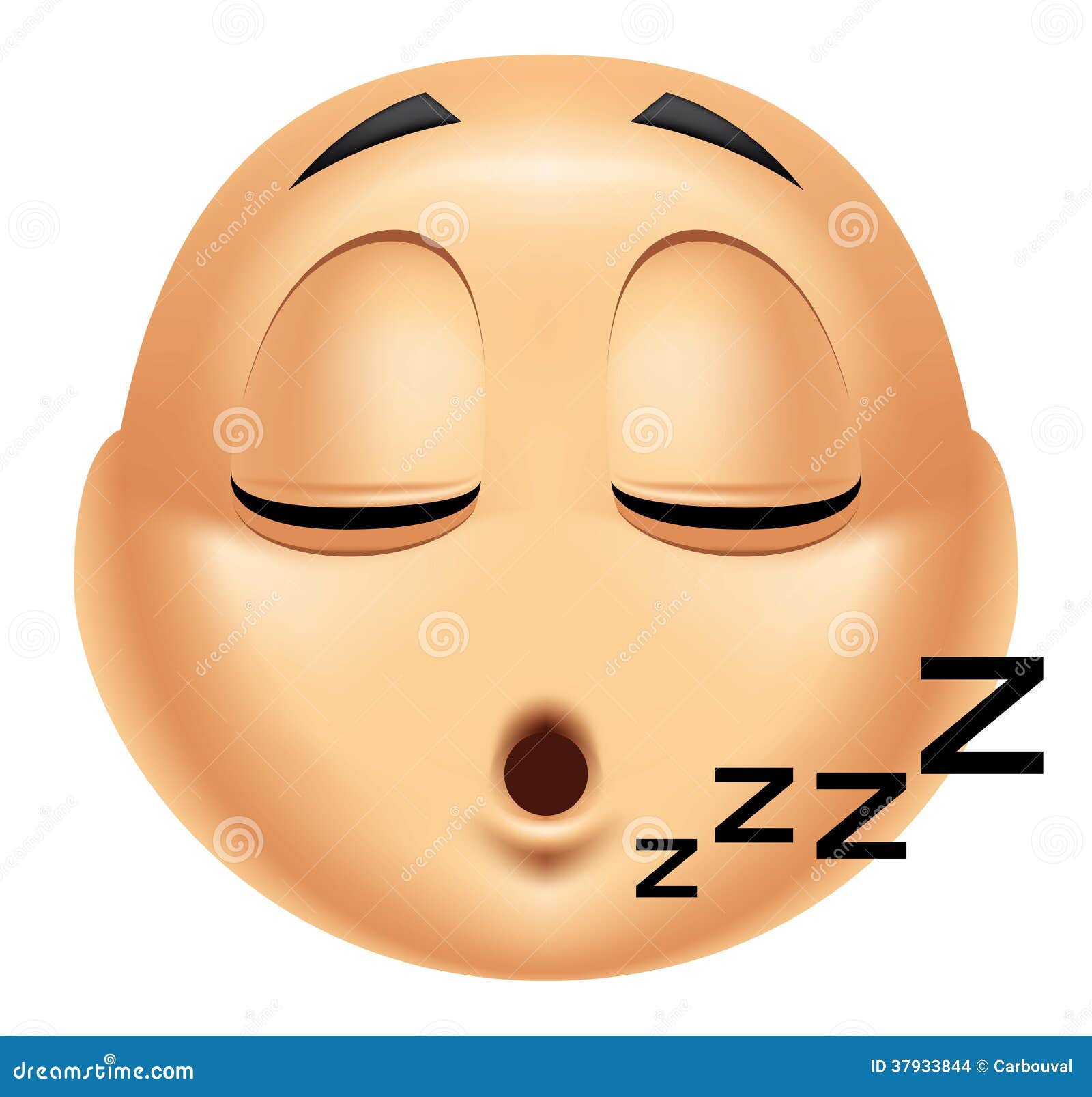 Emoticon sleeping stock illustration. Illustration of sleep - 37933844