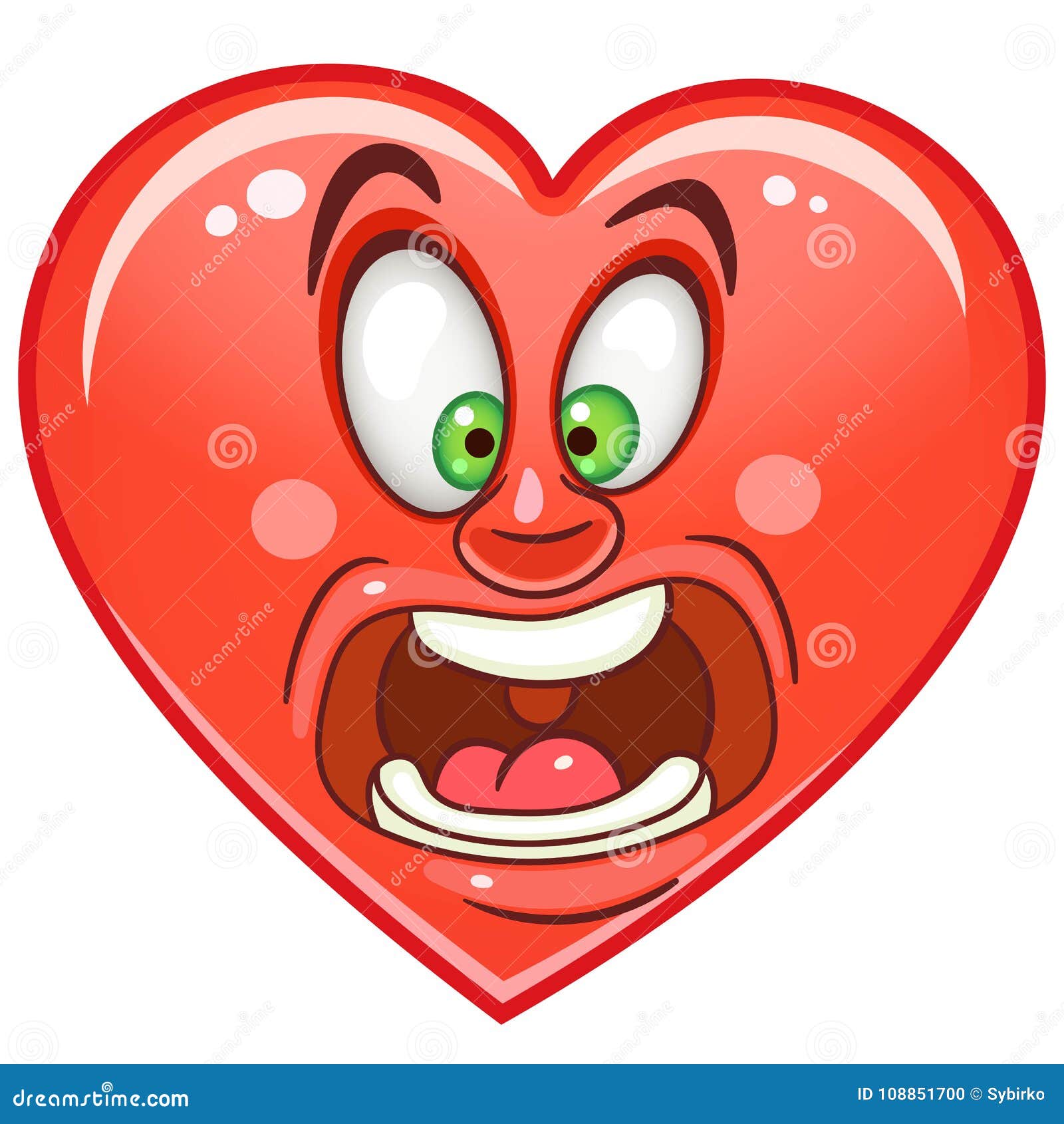 Emoticon Smiley Emoji Del Cuore Illustrazione Vettoriale ...