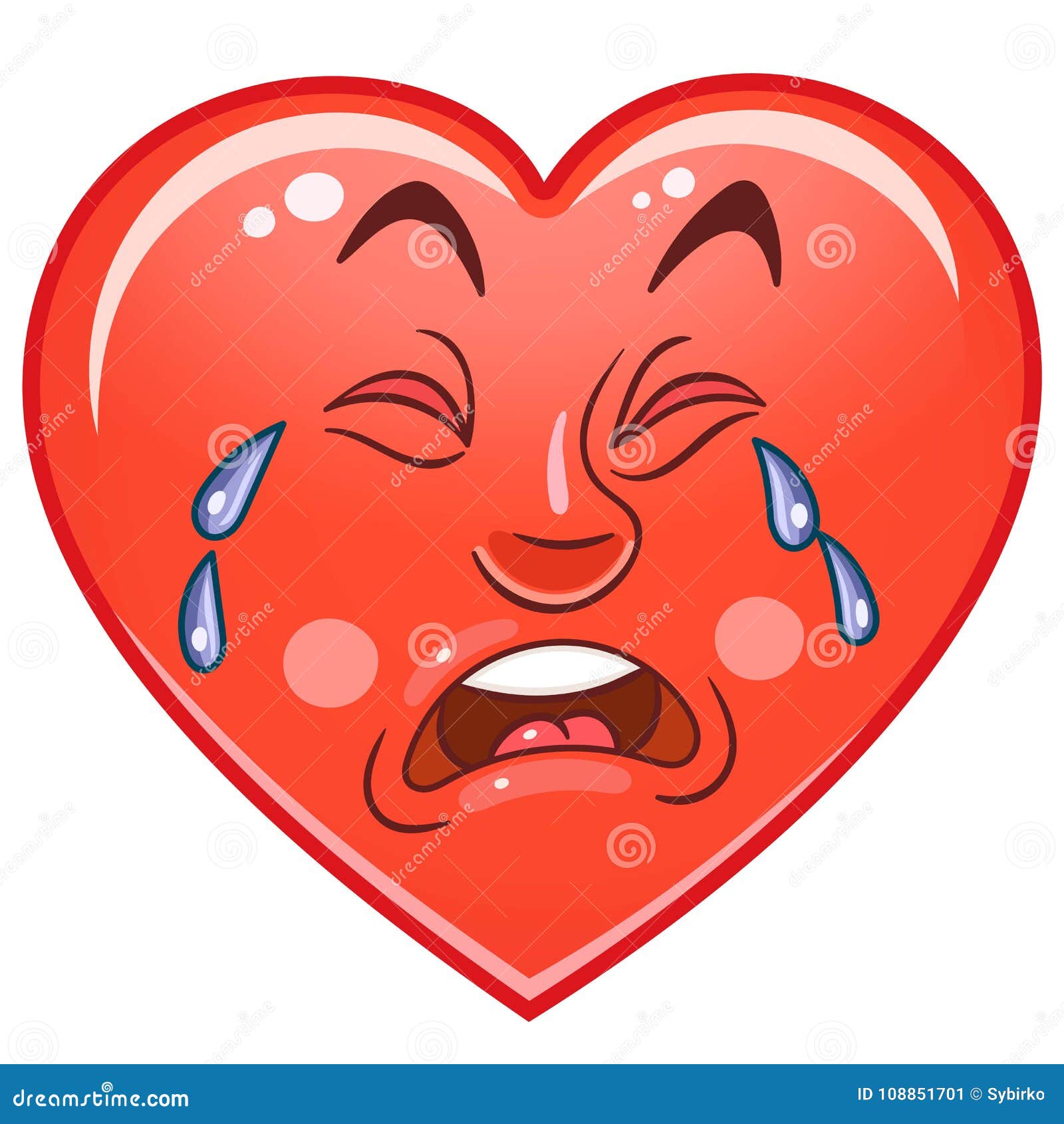 Emoticon Smiley Emoji Del Cuore Illustrazione Vettoriale ...