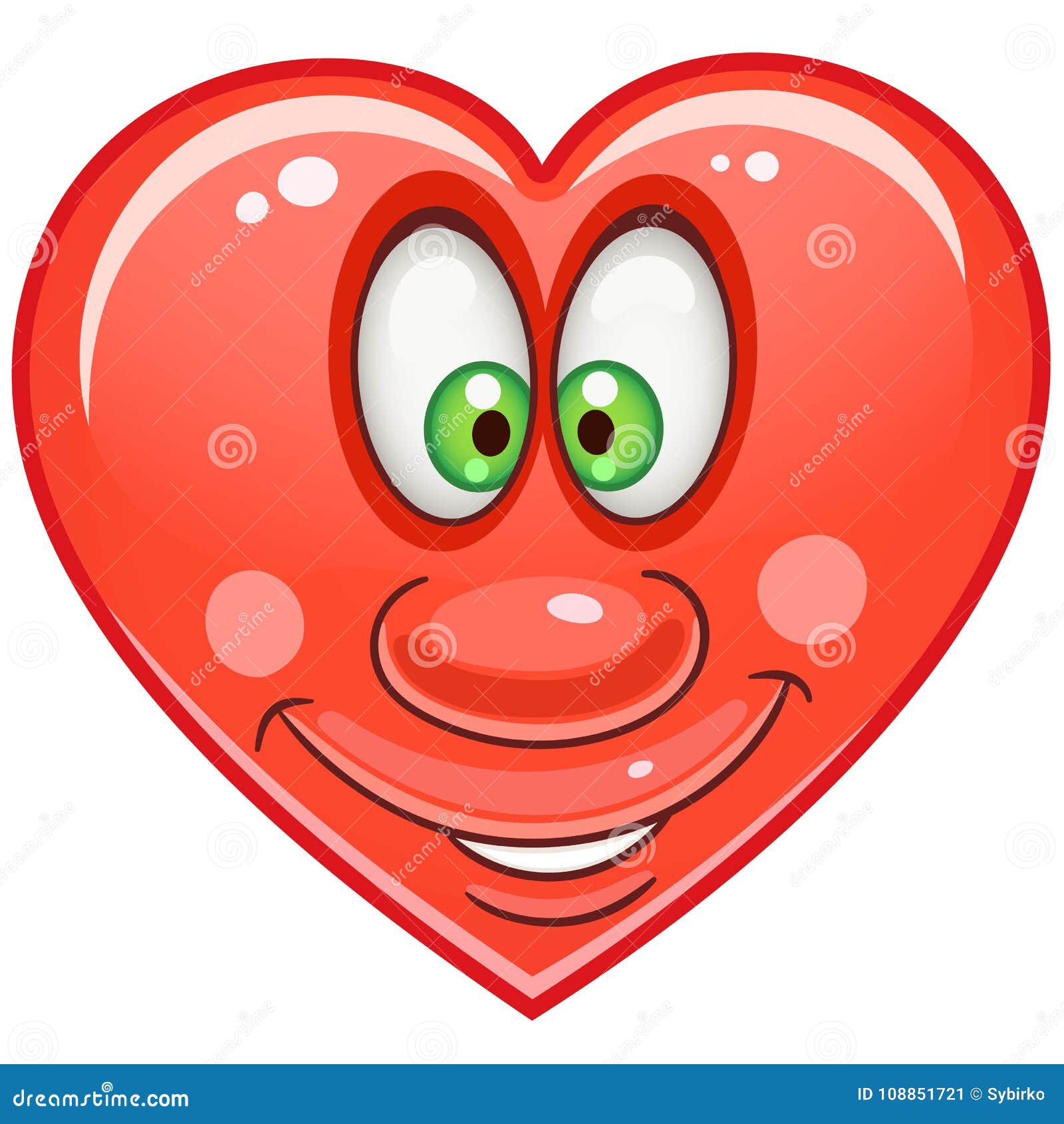 Emoticon Smiley Emoji Del Cuore Illustrazione Vettoriale ...