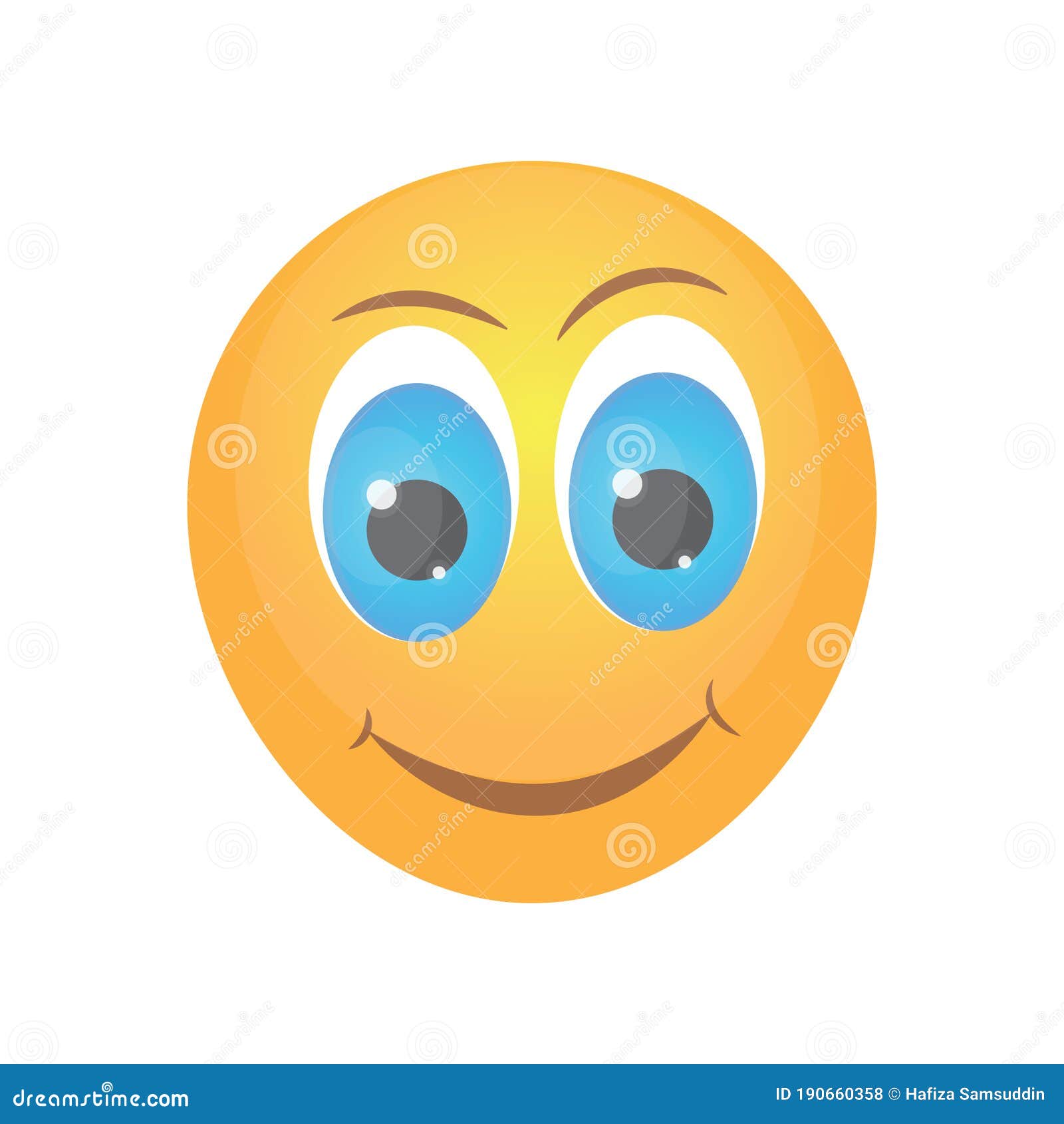 Emoticon Smiling. Vector Illustration Decorative Design Stock Vector ...