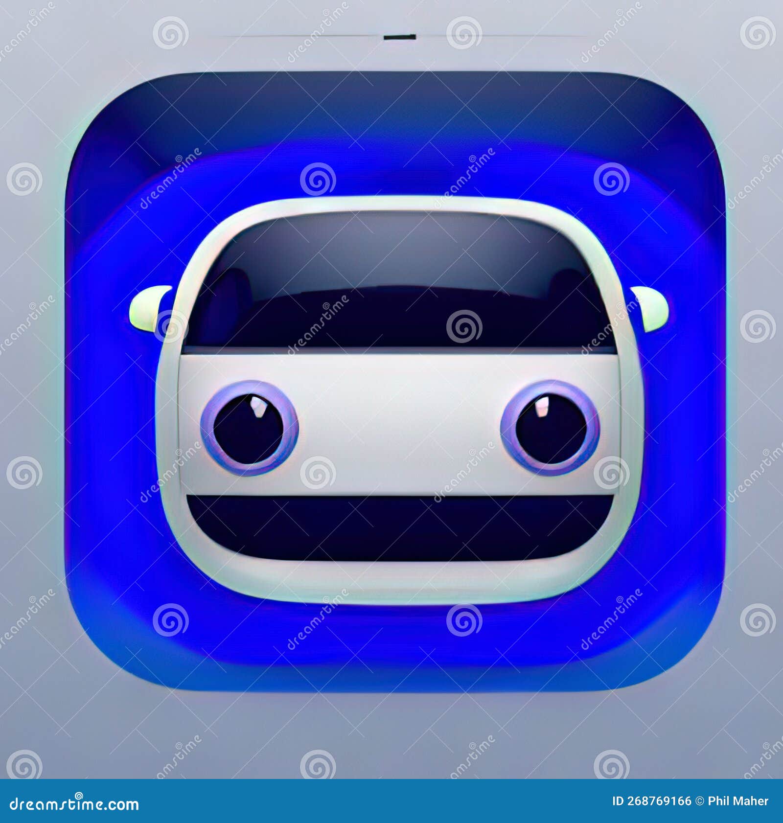 Emoticon Software App Icon. Generative AI. Stock Illustration ...