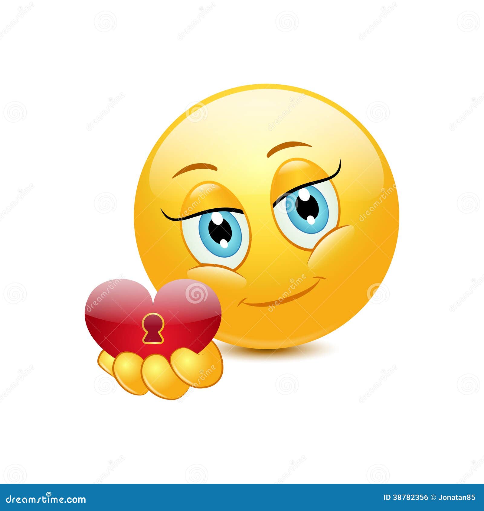 Emoticon som ger hjärta vektor illustrationer. Illustration av boll ...