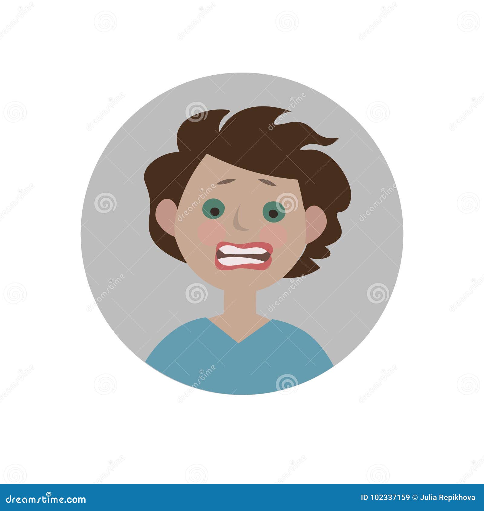 Emoticon Spaventato Emoji Spaventato Smiley Impaurito Espressione ...