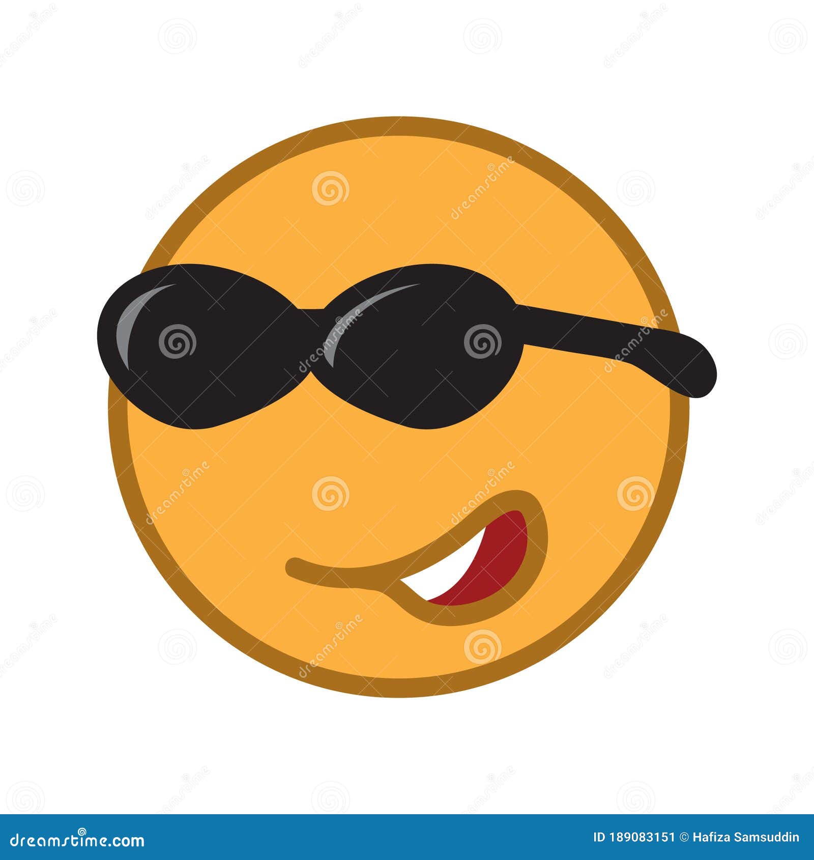 Emoticon with Spectacles. Vector Illustration Decorative Design Stock ...