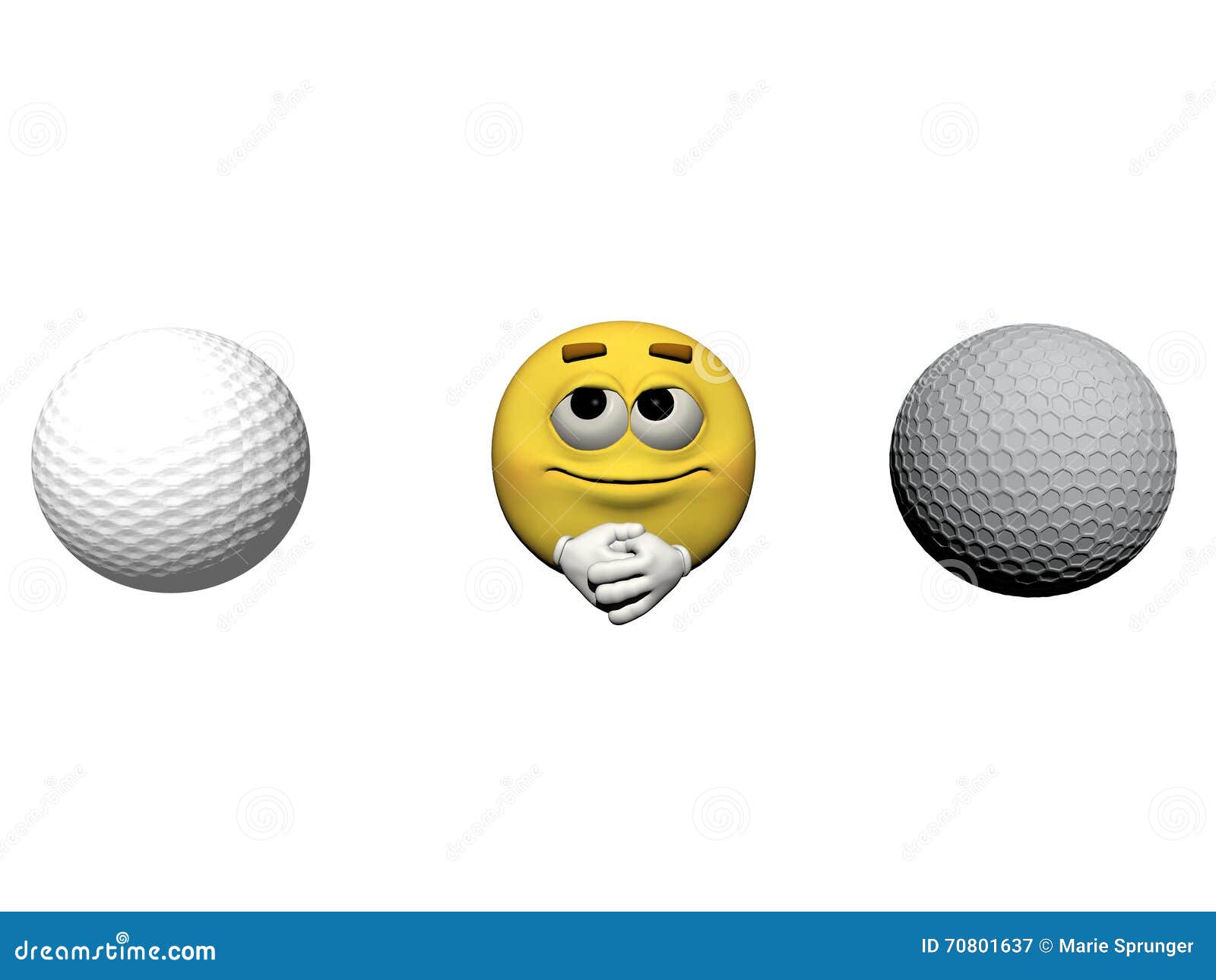 Golf Emoticon Cartoon Vector | CartoonDealer.com #80198135
