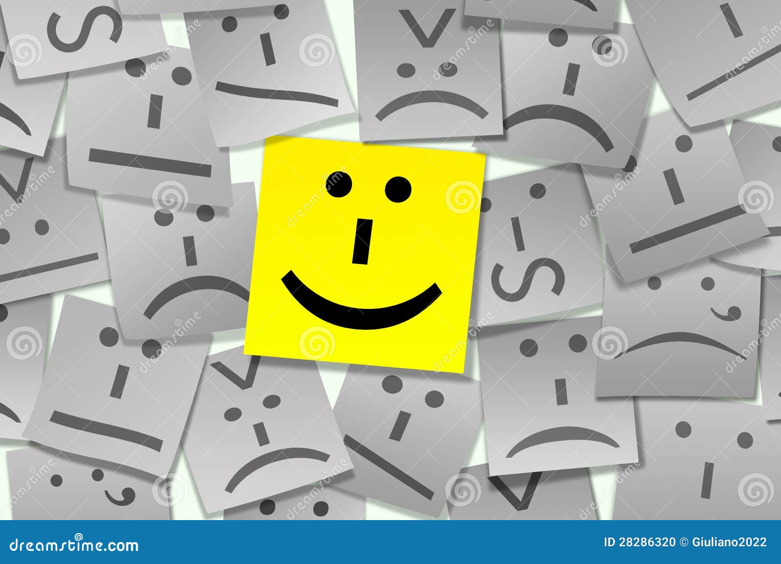 Emoticon Sticky Note stock illustration. Illustration of happy - 28286320