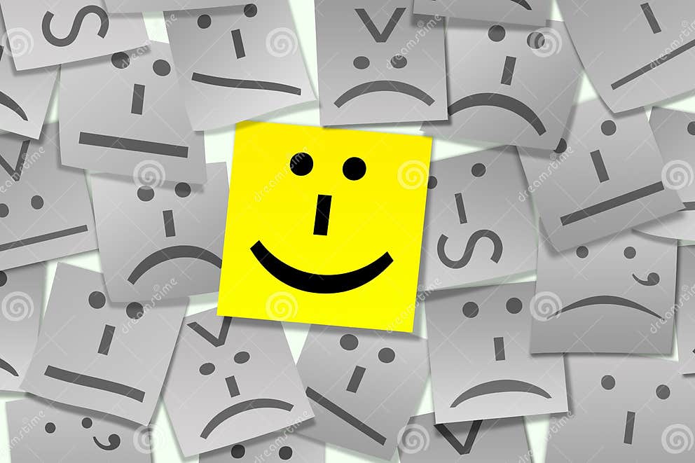 Emoticon Sticky Note stock illustration. Illustration of happy - 28286320