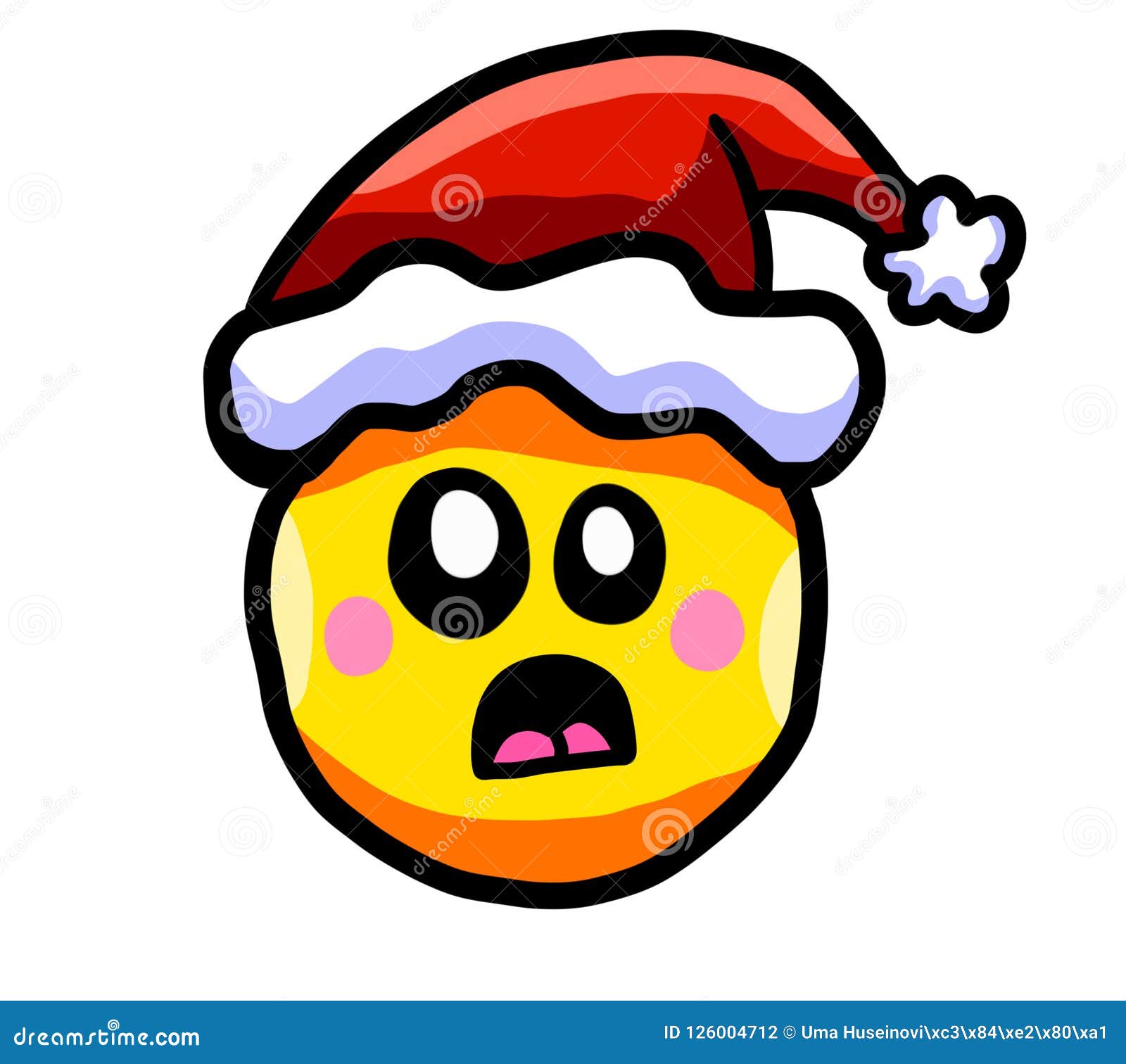 Emoticon Surpreendido Do Natal Ilustração Stock - Ilustração de ...