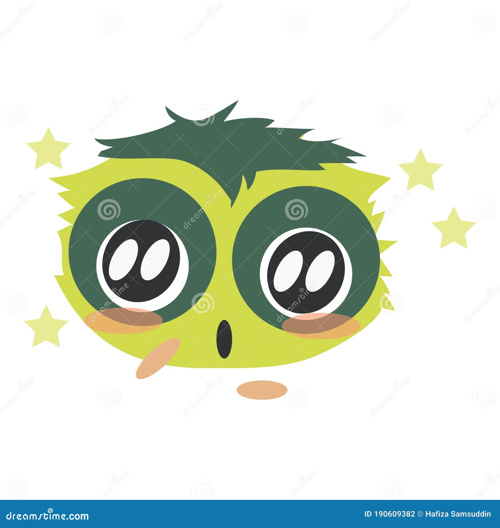 Emoticon Surprised Face With Chat Bubble Vector Illustration ...
