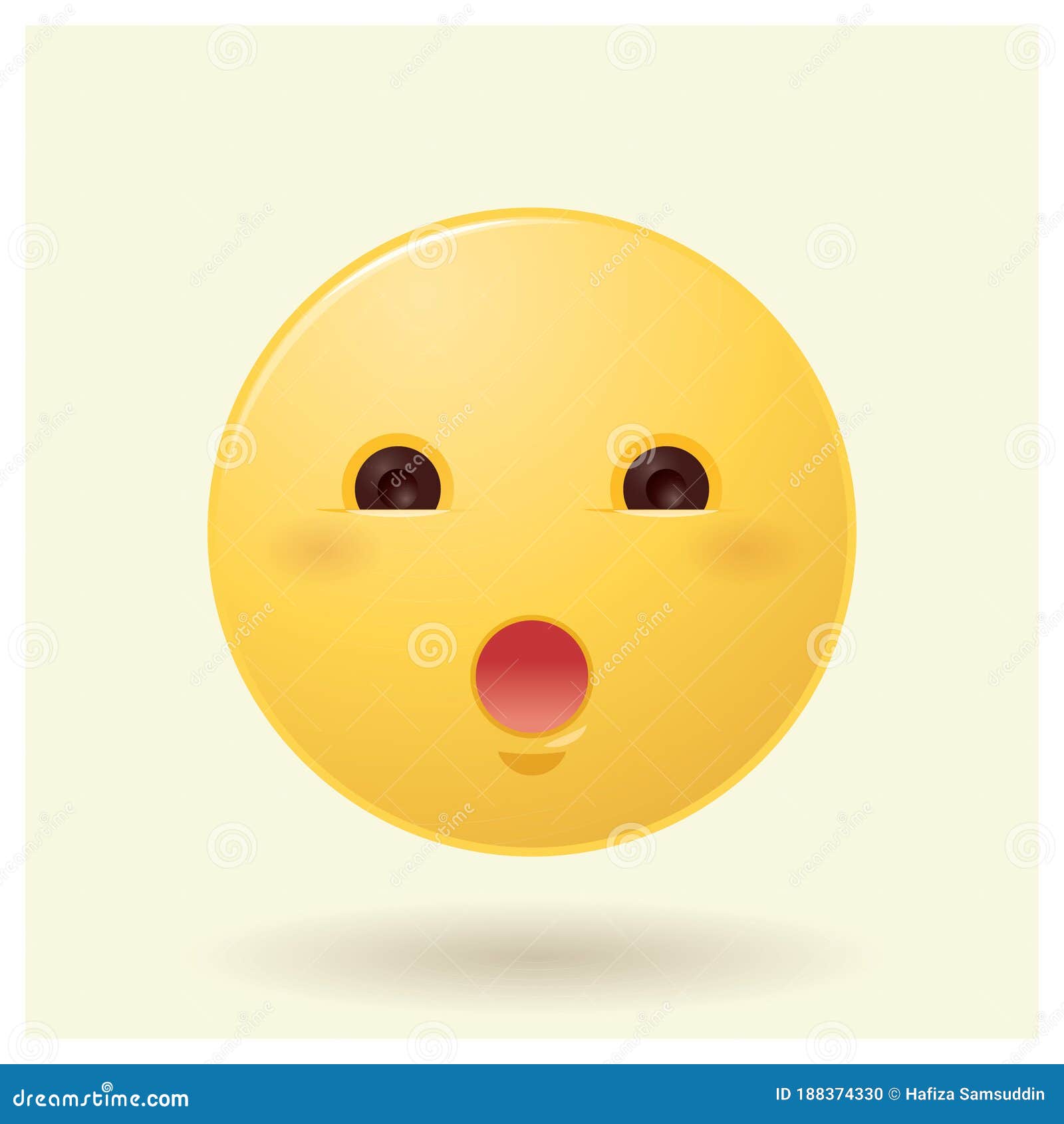 Emoticon Surprised Face With Chat Bubble Vector Illustration ...