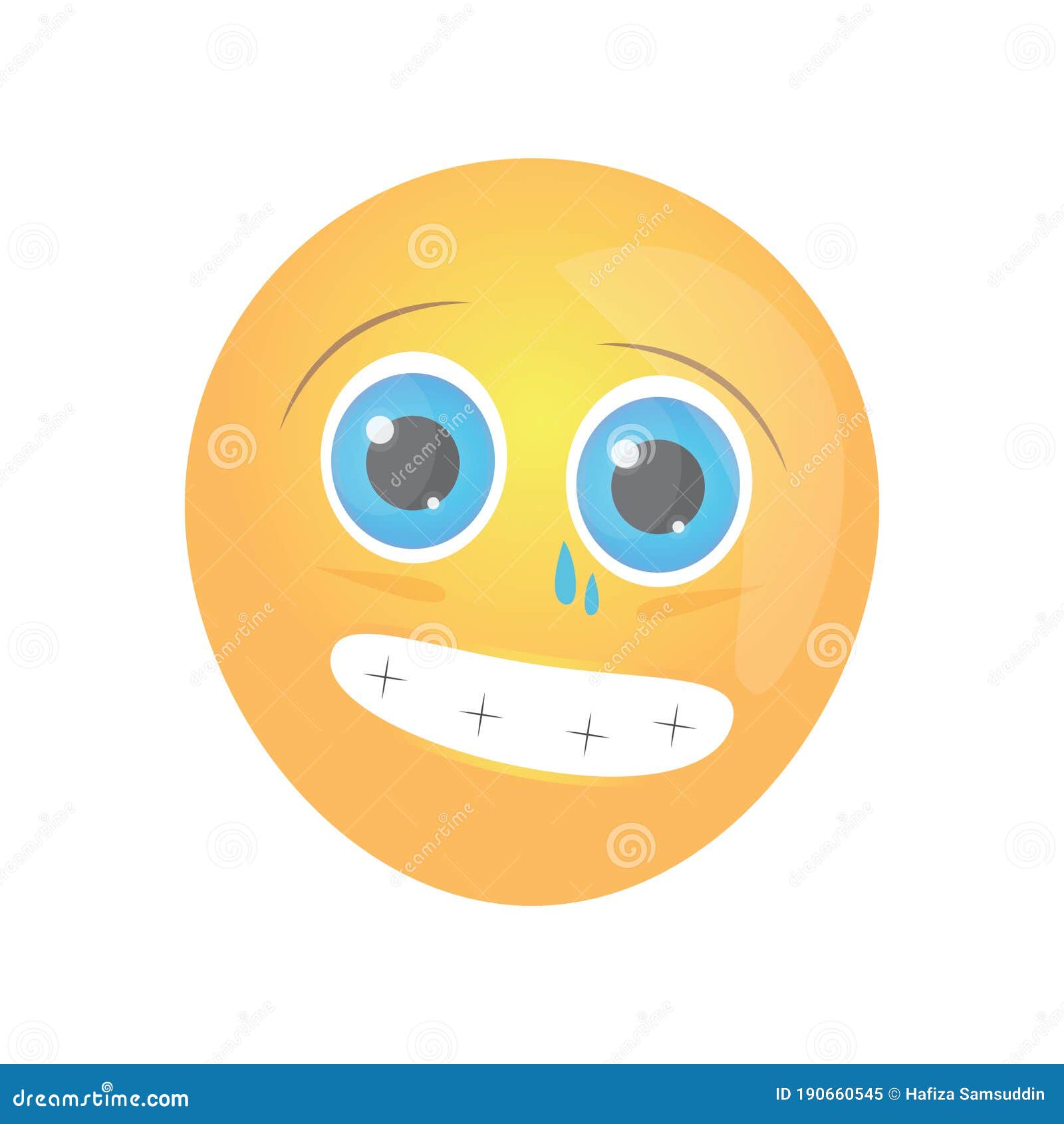 Emoticon Sweating. Vector Illustration Decorative Design Stock Vector ...