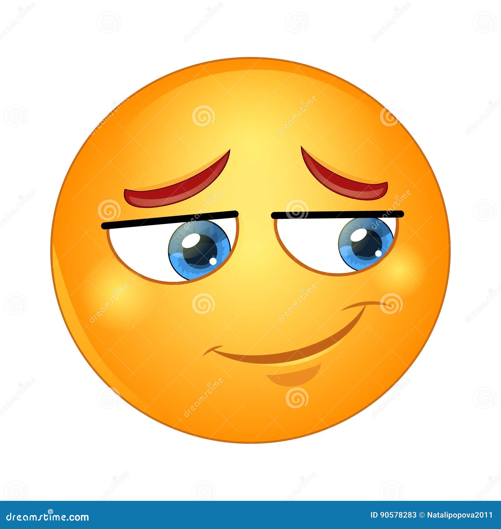 Emoticon Tímido Sonriente Ilustración Del Vector Ilustración del Vector ...