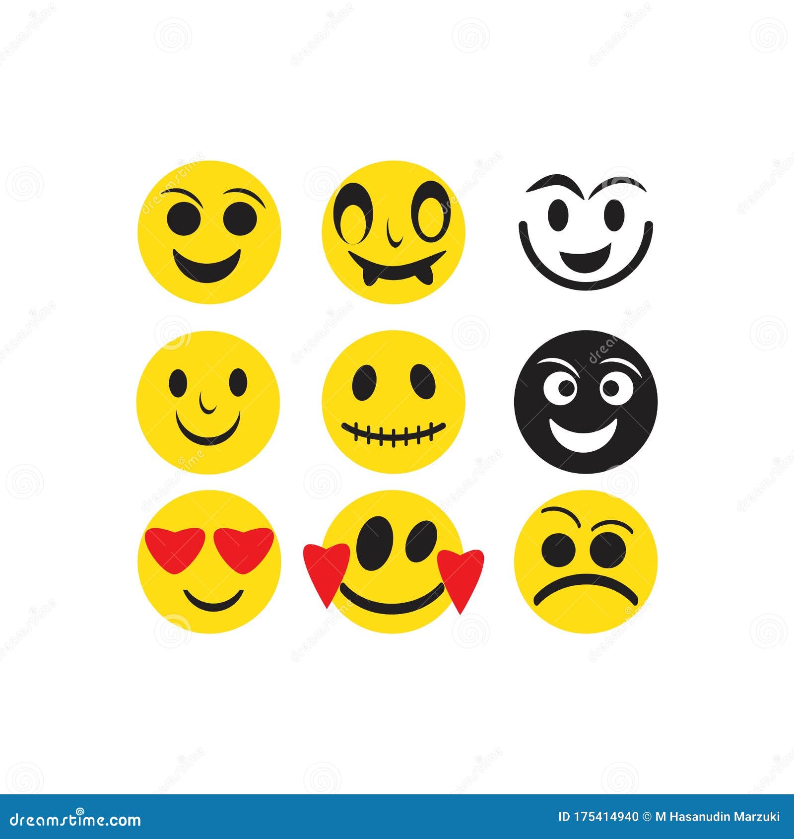 Emoticon template face stock illustration. Illustration of chat - 175414940