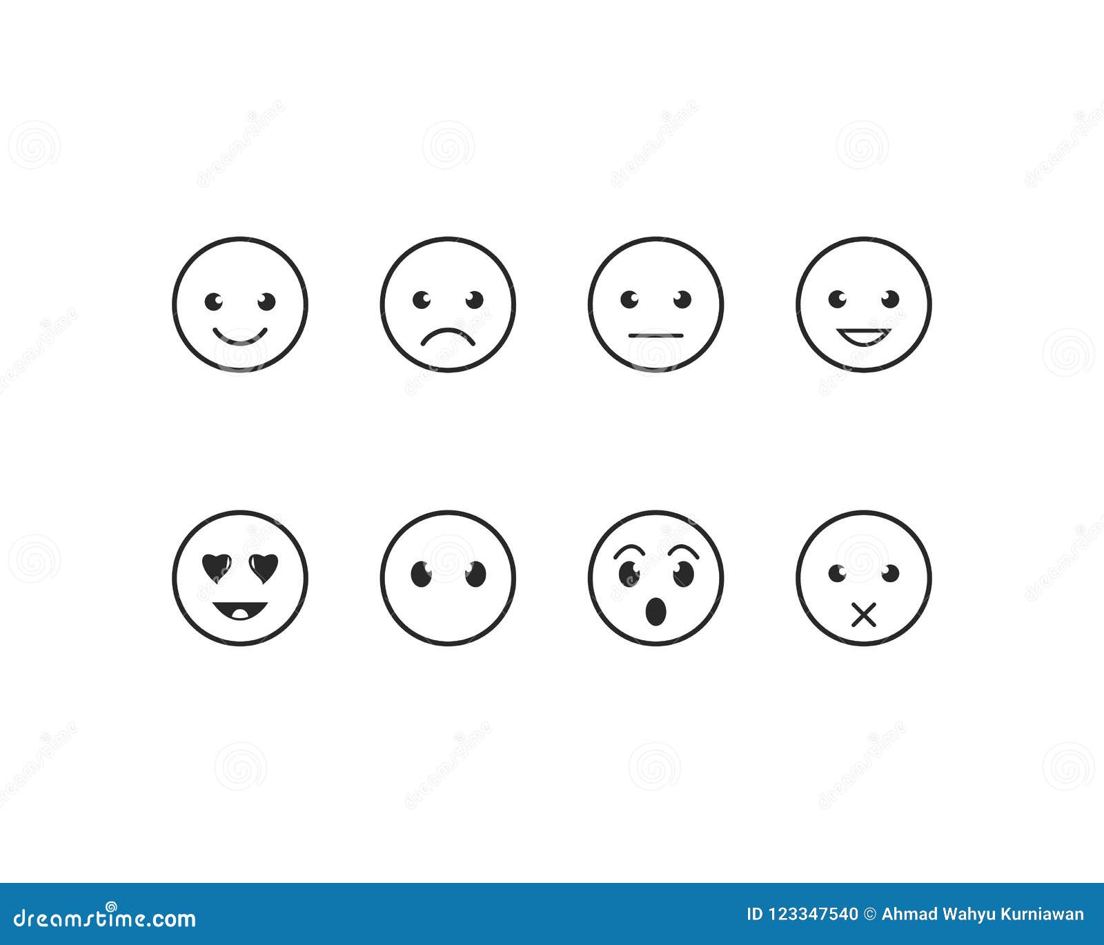 Emoticon template stock vector. Illustration of character - 123347540