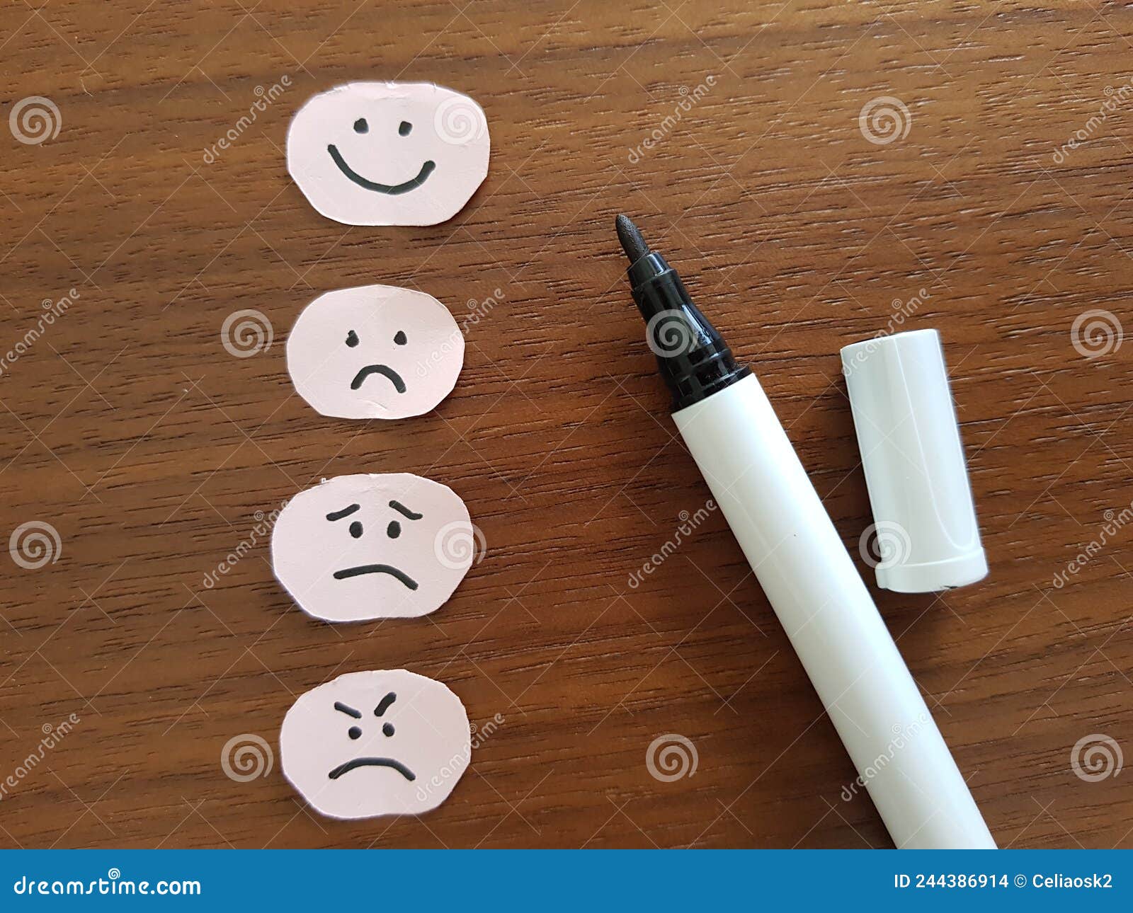 Emoticon To Represent Current Mood Stock Photo - Image of score ...
