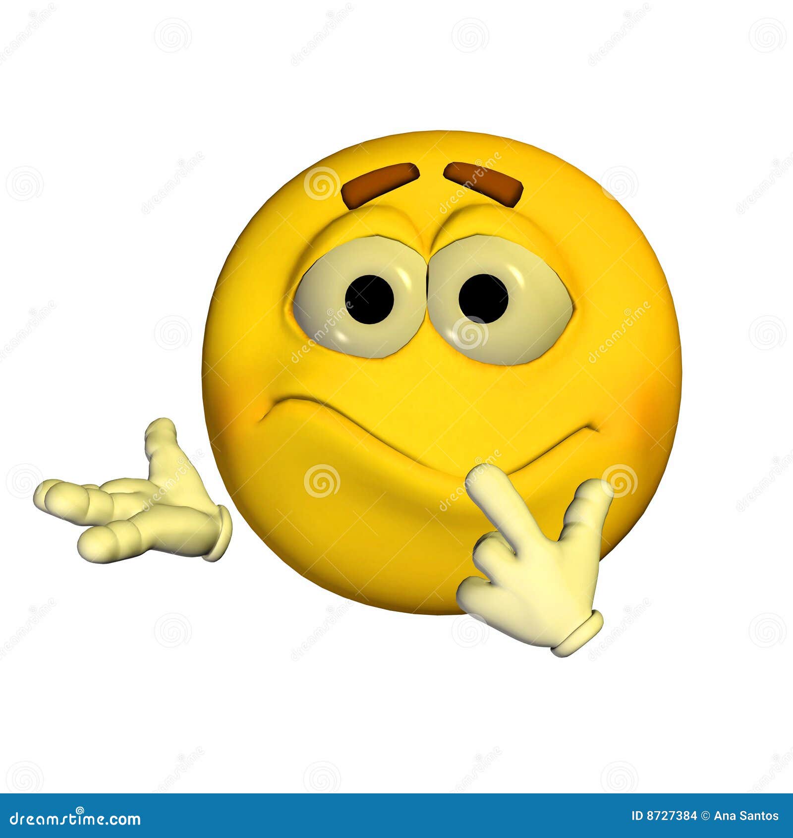 Emoticon - unsicher stock abbildung. Illustration von unsicher - 8727384