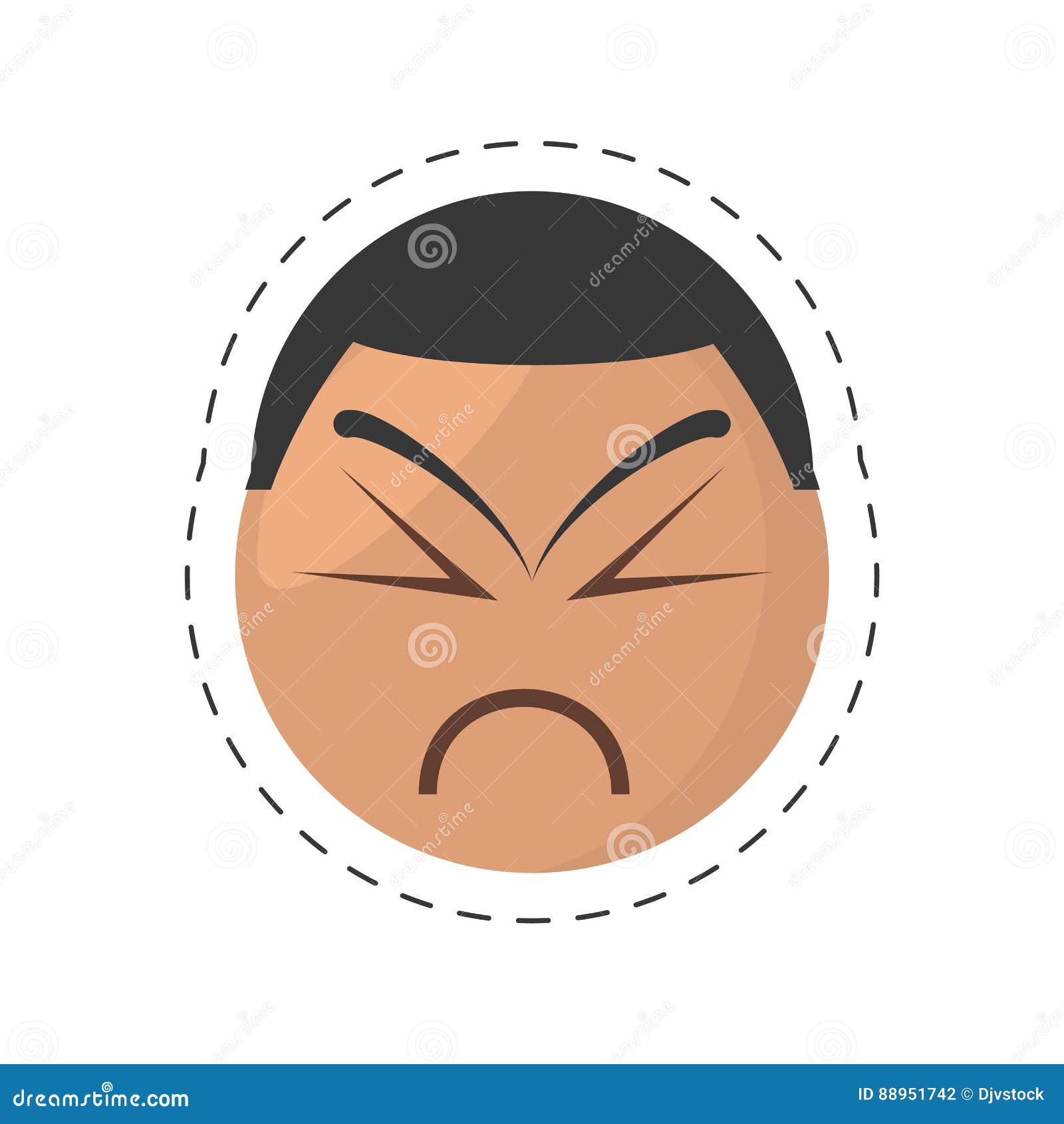 Emoticon winking sad comic stock illustration. Illustration of round ...