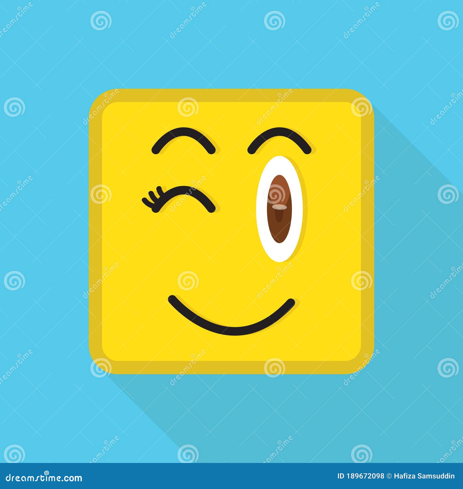 Emoticon Winking. Vector Illustration Decorative Design Stock Vector ...