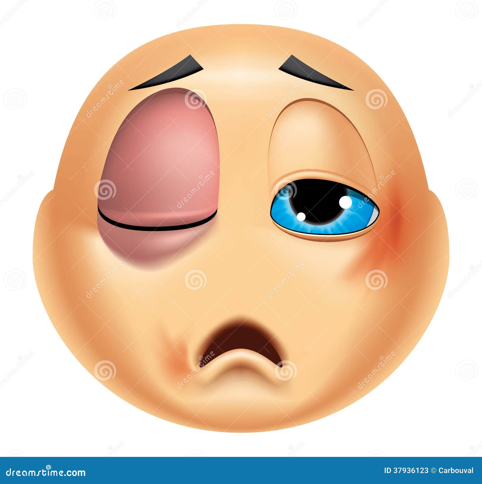 Emoticon wounded stock illustration. Illustration of emotion - 37936123