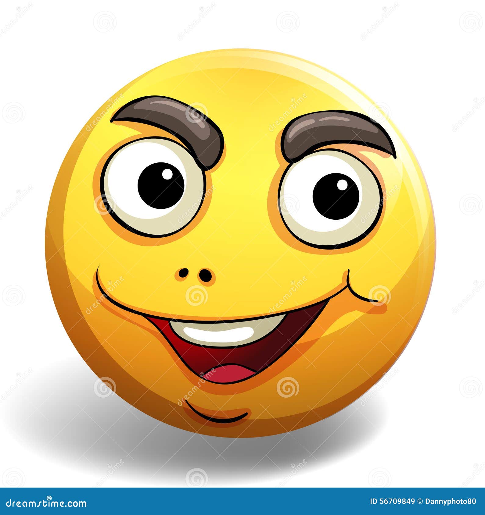 Emoticon stock vector. Illustration of curious, looking - 56709849