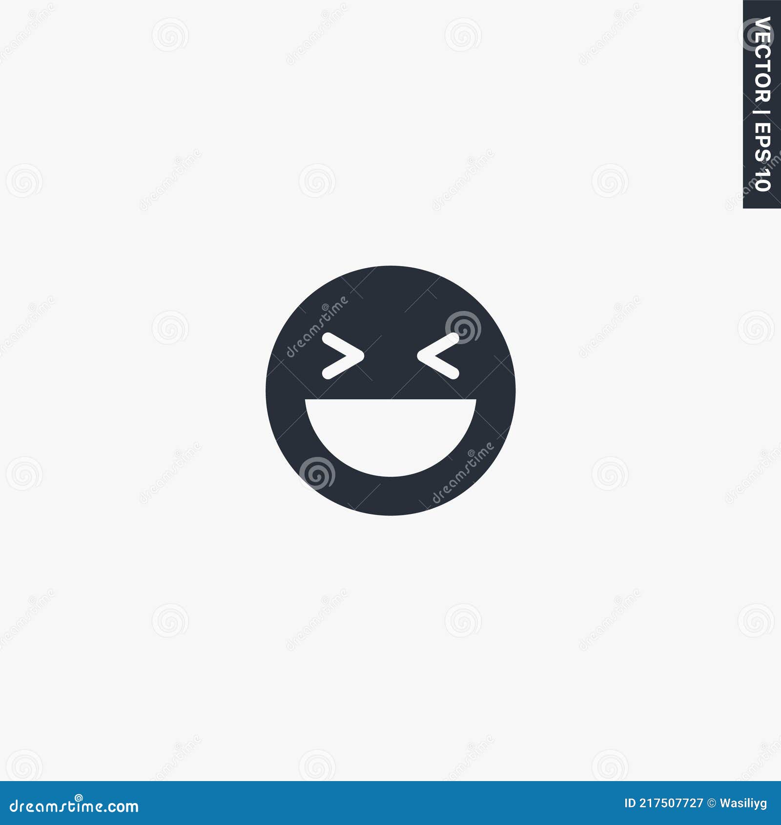 Emoticono De Risa De Calidad Premium Icono Plano Ilustración del Vector ...