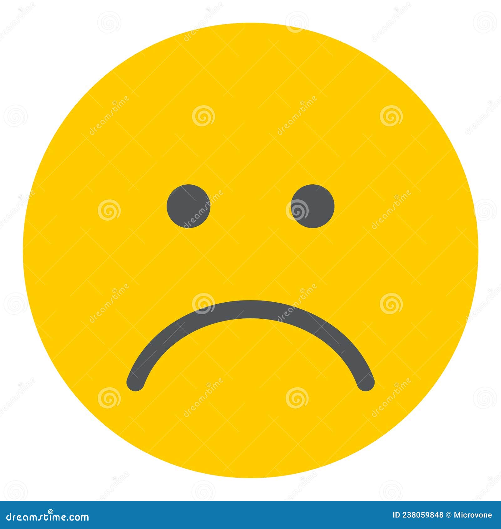Emoticono Triste. Icono De Cara Infeliz. Emoji Plano Amarillo ... Emoticono Triste. Icono De Cara Infeliz. Emoji Plano Amarillo ...