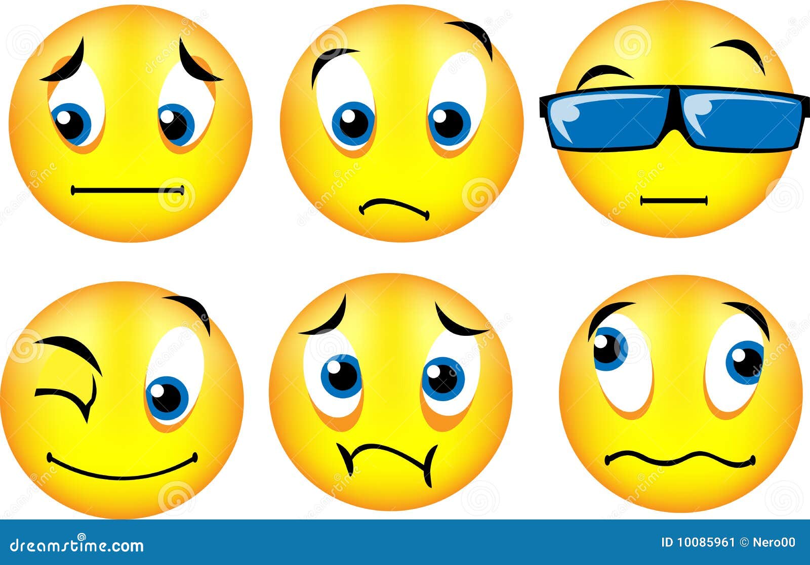Emoticons 2 di smiley illustrazione vettoriale. Illustrazione di ...